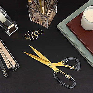 OfficeGoods Acrylic & Stainless Steel 9" Scissors - Modern Design for the Stylish Home, Office, or School - Perfect for Arts & Crafts, Scrapbooking, Fabric, & Sewing - Gold