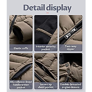 CREATMO US Women's Winter Hooded Faux Fur Coat Waterproof Warm Long Puffer Winter Thicken Parkas Coats Brown L