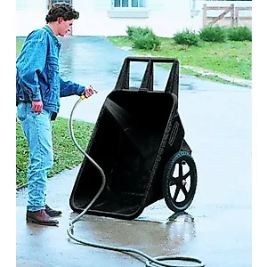 Rubbermaid Big Wheel 5642 Black Utility Agriculture, Nursery & Farm Cart, 58"L x 32-3/4"W x 28-1/4"H