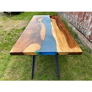 Epoxy Table, Live Edge Wooden Table, Epoxy Resin River Table, Natural Wood,Dining table, Natural Epoxy Table, Resin Table