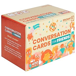Prompta 400 Conversation Cards for Friends – Casual, Funny Get to Know You Conversation Starters to Connect with Friends