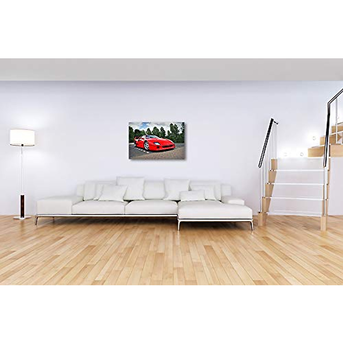 Canvas Art Print of XOTIKS Ferrari F40 - Fine Art Giclee Canvas Print Wall Art. Professional gallery wrap style and ready to hang Photo on Canvas Gallery Wrap Wall Display. (498) (16" x 24")