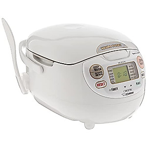 Zojirushi, Made in Japan Neuro Fuzzy Rice Cooker, 5.5-Cup, Premium White