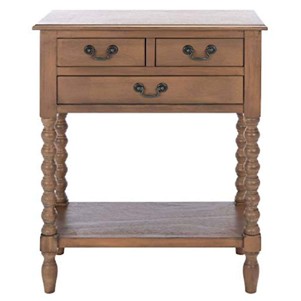 SAFAVIEH Home Collection Athena Brown 3-Drawer Console Table