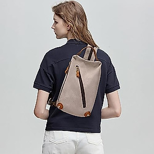 KL928 Canvas Sling Bag - Small Crossbody Backpack Shoulder Casual Daypack Rucksack for Men Women