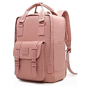 HotStyle VIAZ Vintage Backpack for Work, Travel, College, with Separate 15.6" Laptop Compartment & Trolley Sleeve, Ashrose