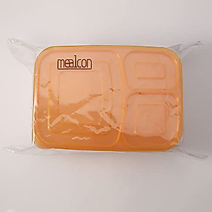 Mealcon Meal Prep Containers 3 Compartment Food Storage Containers Microwave Dishwasher Freezer Safe (Color mixing, 7 PACK (3compartment))