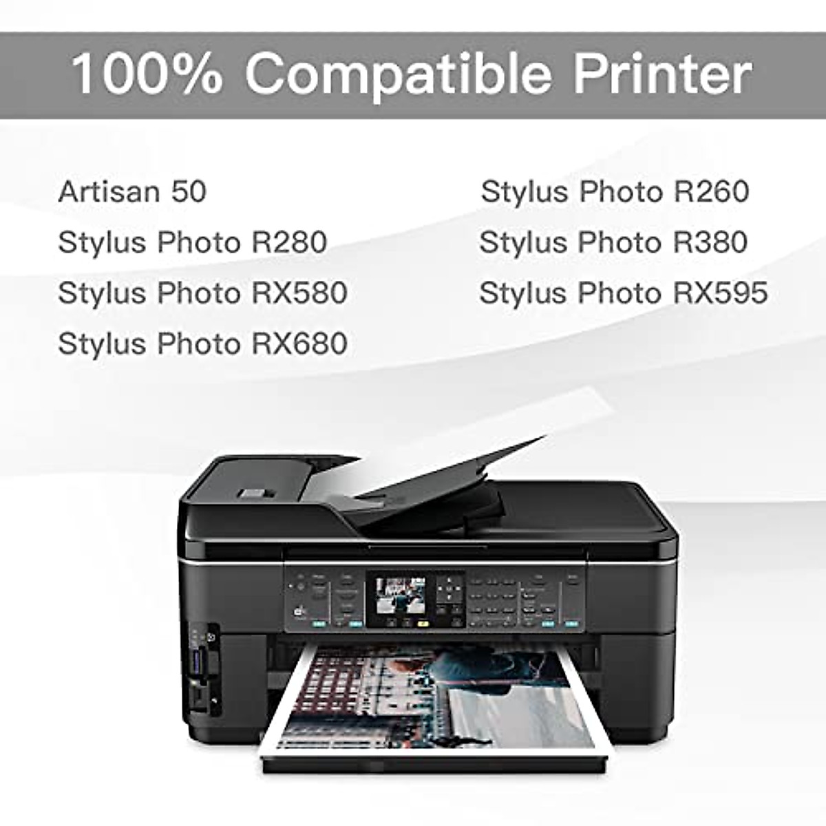 BeOne T78 Ink Cartridges Remanufactured Replacement for Epson 78 7-Pack to Use with Artisan 50 Stylus Photo R260 R280 R380 RX580 RX595 RX680 (2BK, 1C, 1M, 1Y, 1LC, 1LM)