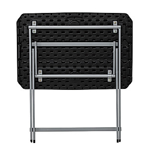 Lifetime Small Folding Table, Personal TV Tray - Portable - great for Kids, Camping, Cards, or Laptops - Plastic Black 30 Inch (80623)