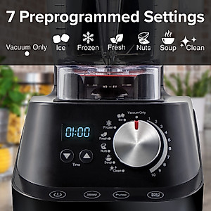 Nuwave Moxie High-Performance Digital Vacuum Blender with BPA-Free 64-ounce Pitcher, Vacuum Lid and Plunger Lid, and 200 Recipe Book