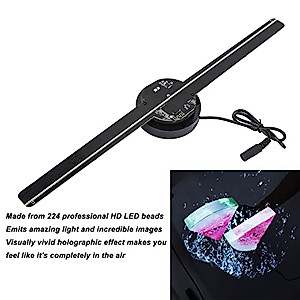 3D Advertising Machine, Led Hologram Projector Fan 224 Light Beads High Resolution 3D Advertising Player Support Wifi/App, Holographic Projection for Business Store Shop Bar, Built in 16Gb Tf Card(#1)