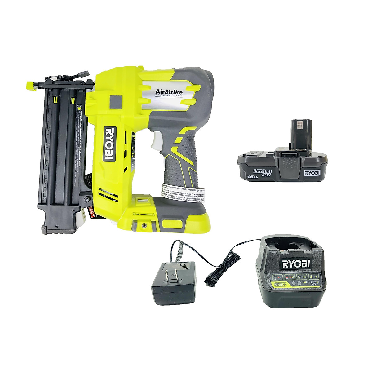 Ryobi One+ 18v Cordless Brad Nailer P320 +Battery & Charger, (Bulk Packaged)