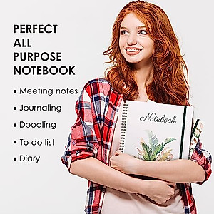 EOOUT 3pcs Aesthetic Spiral Notebook Journal For Women 10.5 x 8.5 Inches College Ruled Notebook Perfect to Stay Organized and Boost Productivity at Work or School