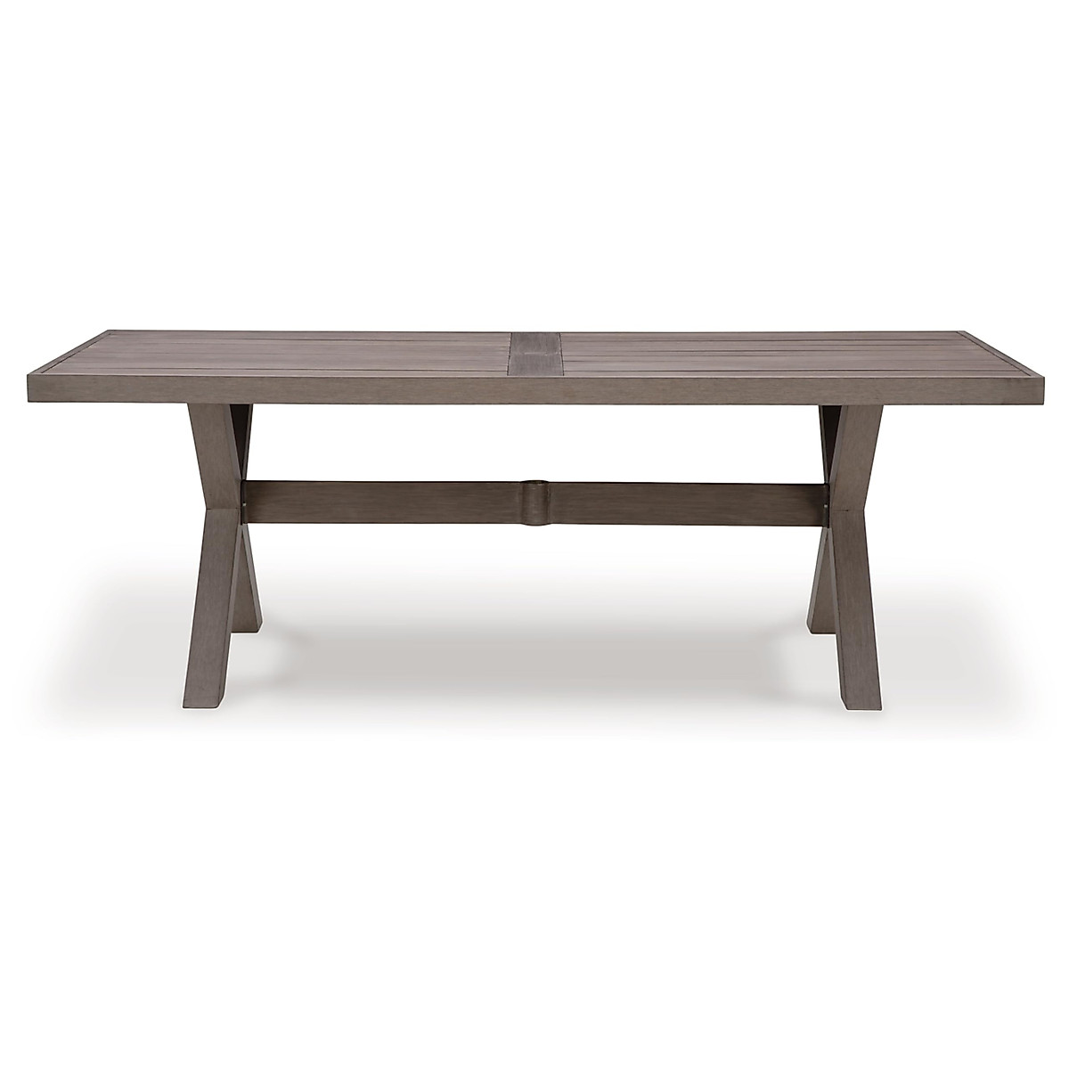 Signiture Design by Ashley Hillside Barn Outdoor Dining Table, 84" W x 42" D x 29" H, Dark Brown