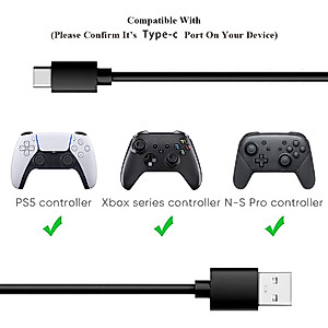 2 Pack 10FT USB Type C Fast Charger Cord for Blink Outdoor 4 (4th Gen), Xbox Series S/X and Xbox Elite Controller Series 2 USB C Cable for PS5, Switch Controller Replacement Charging Power Cable