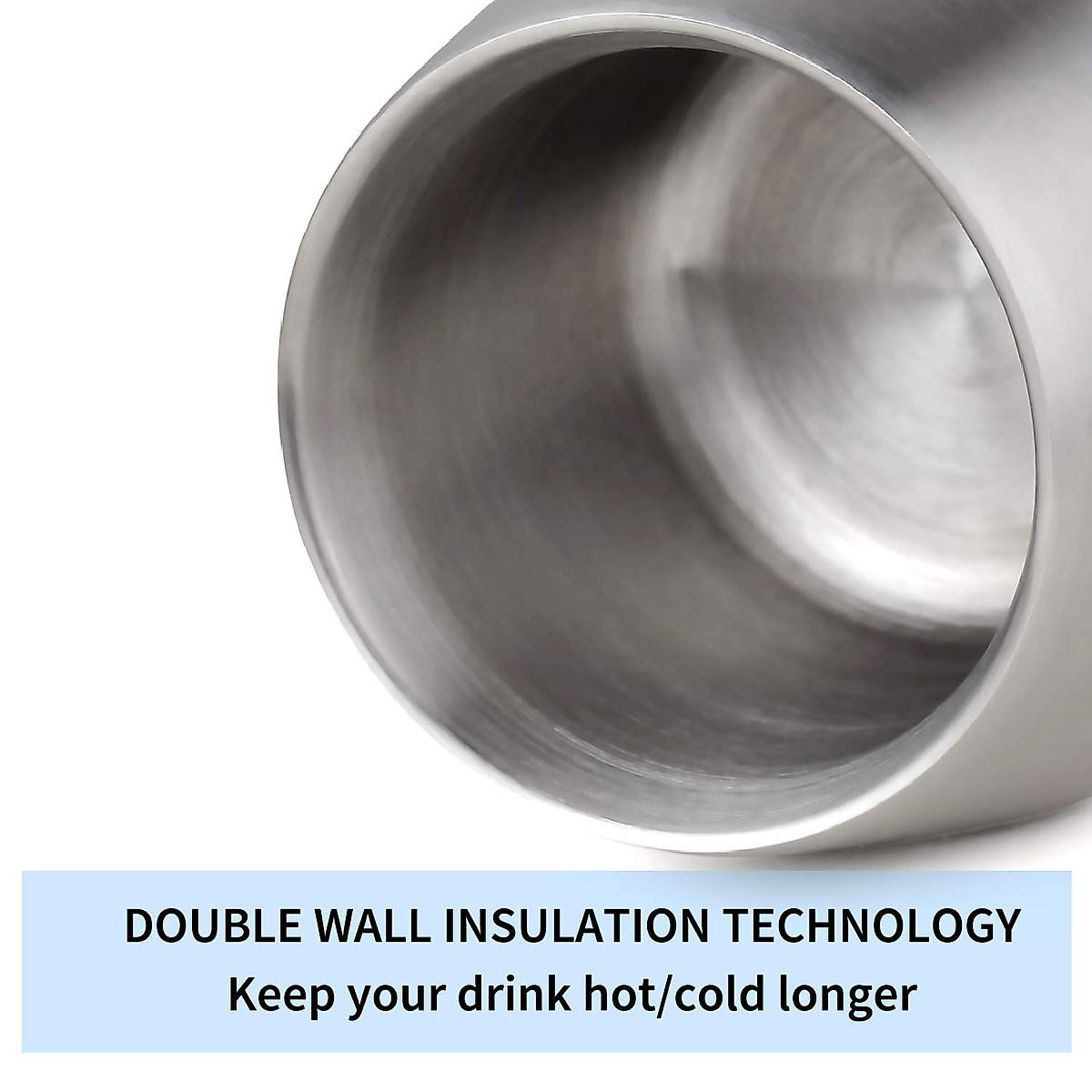 Kitchenexus Small Stainless Steel Espresso Cups 2pcs Set, 4oz Double Wall Insulated Unbreakable Stemless Tumbler Small Cup for Outdoor Events Picnics Party