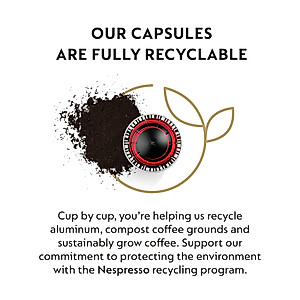 Nespresso Capsules VertuoLine, Half Caffeinato, Mild Roast Coffee, 10 Count (Pack of 3), Brews 7.8oz (VERTUOLINE ONLY)