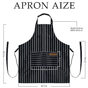Taidven 2 Pack Apron - Unisex, Adjustable Bib Kitchen Apron, Cooking Apron, Aprons for Women with Pockets, Chef Aprons for Men