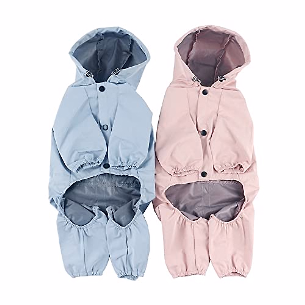 Dog Rain Jacket, Waterproof Dog Raincoat Reflective Puppy Poncho with Hood for Small Medium Dogs