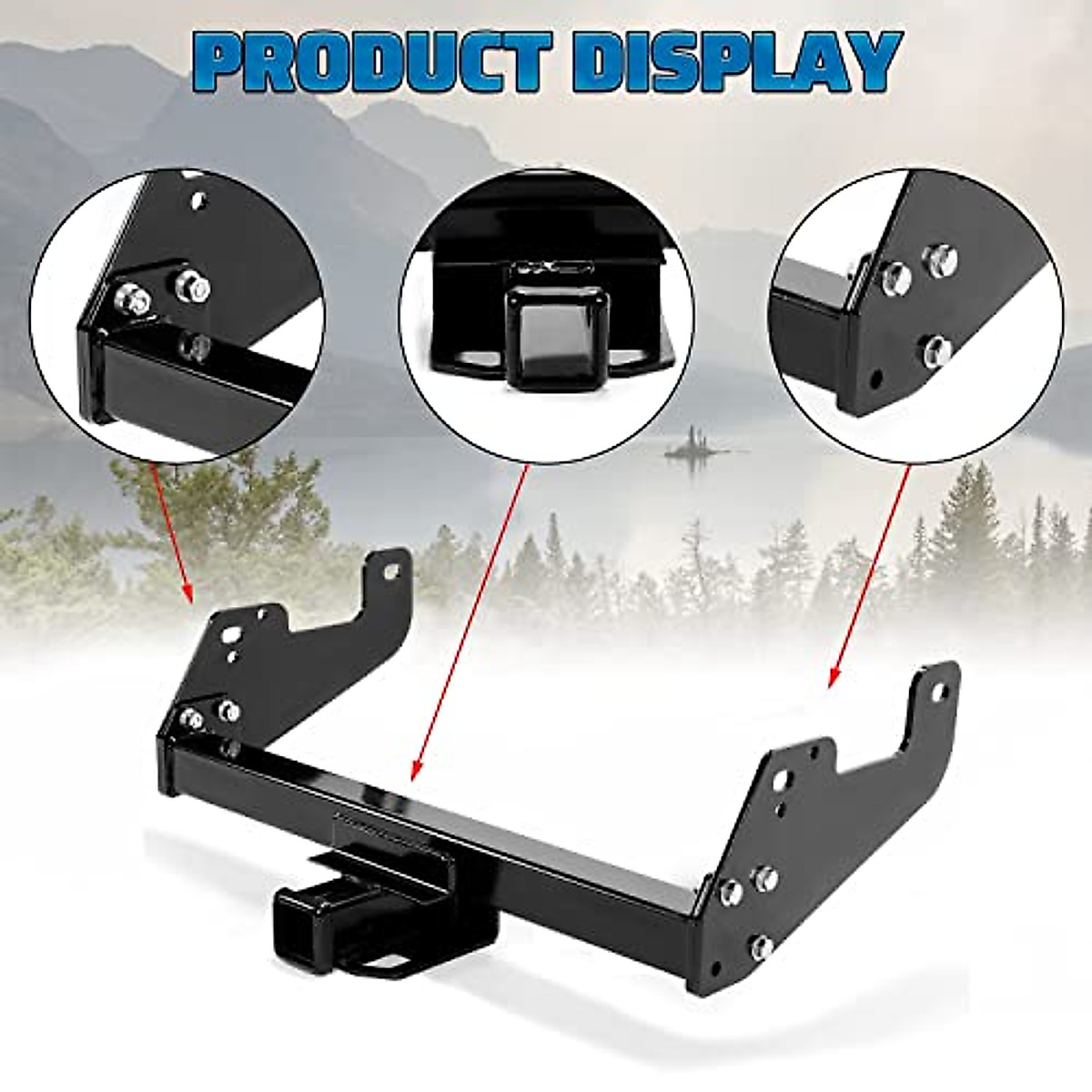 KUAFU 2" Class 4 Trailer Hitch Receiver Towing Compatible with 2015-2023 Ford F150