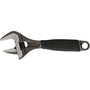 Bahco BAH9031RUS Ergo Big-Mouth Adjustable Wrench with Rubber Handle - 8 Inch - Black Phosphate Finish