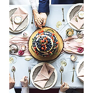 Caydo 9-10 Inch Large Wood Slice with Wood Table Holders as Serving Trays for Table Centerpiece, Wedding Decoration, Baby showers, Christmas and Forest Theme Parties