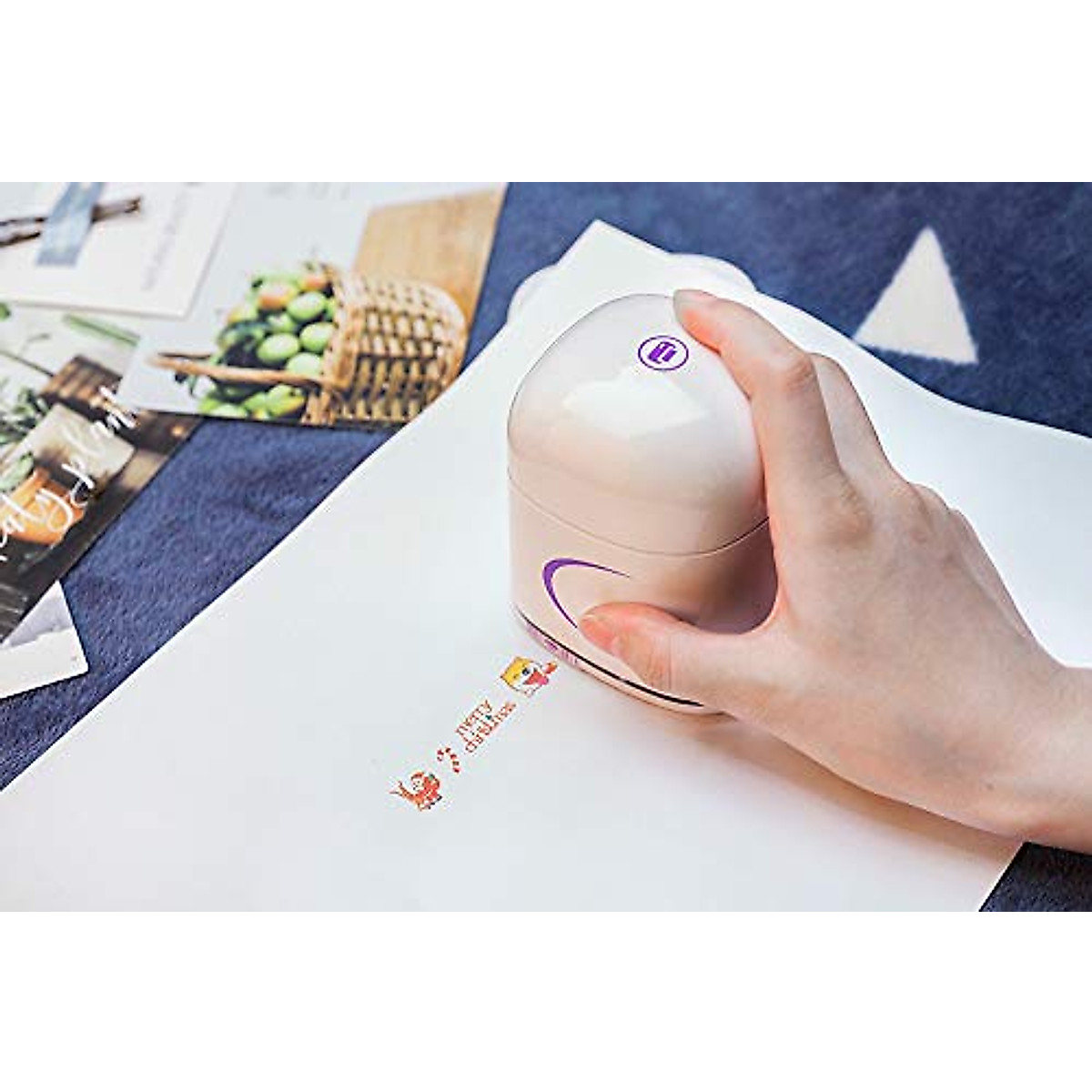 PEKOKO Portable Color Mobile Printer,Bluetooth Craft Artsy Stuff,Pocket Printer, t-Shirt Printer, Mini Printer, Gift Printer,Tattoo Printer,Logo Printer,Qrcode Printer,Date Printer,Barcode Printer