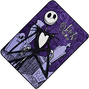 Disney Nightmare Before Christmas Throw Blanket - Nightmare Before Christmas Plush Fleece Throw Jack Skellington Throw Blanket (Jack Skellington)