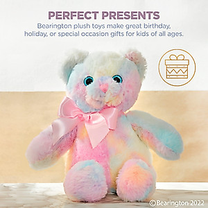 Bearington Candi Rainbow Plush Stuffed Animal Teddy Bear, 12 inches