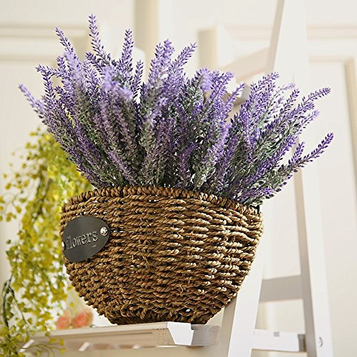 Grunyia 6 Bundles Artificial Flowers Lavender Bouquet in Purple Artificial Plant Arrangement Lifelike Natural Fake Plant to Brighten Up Your Home Decor Party Wedding Garden Office Patio Decoration