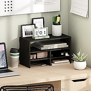 Furinno Hermite Desk Top Organizing Shelf Bookcase, Espresso