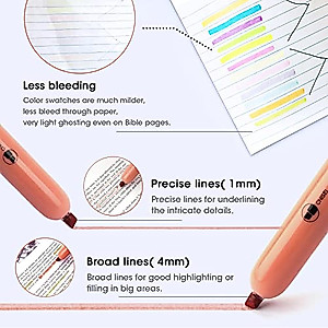 WRITECH Retractable Highlighters - Neutral, No Bleed