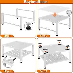 Talustool Premium Washer and Dryer Pedestal Stand Metal Steel Washing Machine Base Heavy Duty Universal Fit 700lbs Capacity Washer Dryer Stand 29 x 29 x 15 Inch