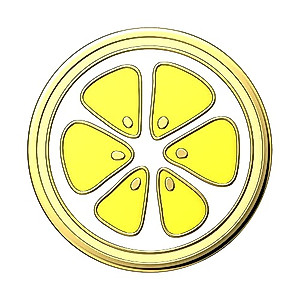 ​​​​PopSockets Phone Grip with Expanding Kickstand, PopSockets for Phone - Enamel Lemon Slice