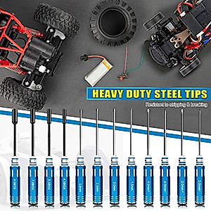 RC Hex Screwdriver Tool Kit - 24PCS Hex Nut Drivers Phillips Screwdriver Allen Wrench with Pliers Wrench Body Reamer Stand Tools for Rc Car DJI Drone Traxxas Boat Quadcopter Helicopter