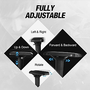 Gaming Chair 350lb Big and Tall High Back Office Chair Ergonomic Racing Reclining Chair with 4D Armrests Swivel Tilt Rocker (White)