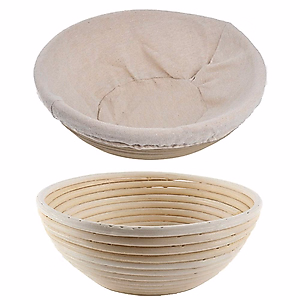 Forart Round Bread Proofing Basket,Round Crispy Crust Baked Bread Making Dough Loaf Boules for Professional and Home Bakers