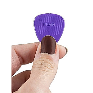 D'Andrea Snarling Dog Brain Nylon Guitar Picks 12 Pack with Tin Box (Purple, 0.60mm)