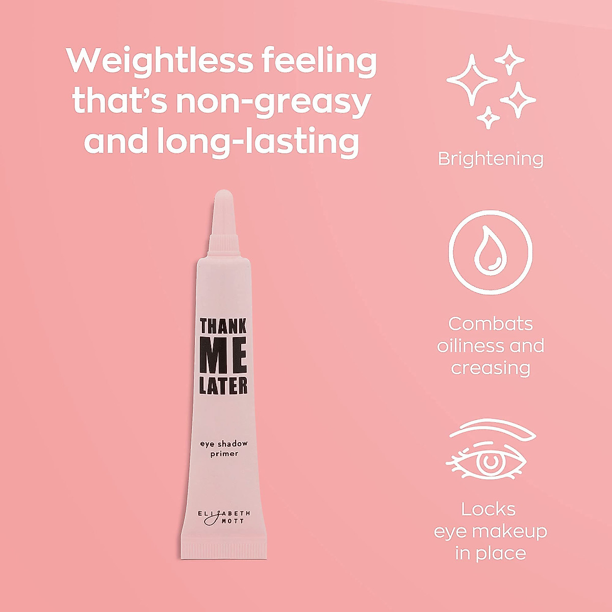 Thank Me Later Eye Primer for Long-Lasting Power Grip Makeup, Shine & Oil Control, Pore Minimizer, Hides Wrinkles & Fine Lines, Prevent Creasing for All-Day Eye Makeup Wear-10g