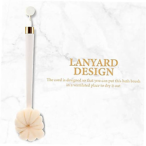 Healifty 2pcs Long Handle Bath Brush Body Cleansers Bath Back Brush Nubuck Cleaner Dry Brushing Body Brush Dual- Sided Back Brush Back Scrub Brush or White Back Scrubbers Body Shower Brush