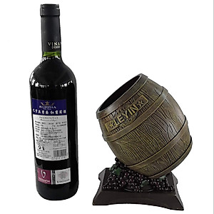 LEYIN Resin Wine Rack Barrel Wine Rack is a Novel Gift for Wine Lovers