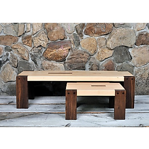 Jonathan Alden Step Stool, Solid Walnut and Maple