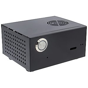 Geekworm X825-C8 (X825 V2.0) Metal Case+Power Switch+Cooling Fan Support X825 V2.0 2.5 inch SATA SSD/HDD Shield & Raspberry Pi 4 Model B & X735 Only(Not Include RPi4&X825 V2.0&X735&PSU&SSD&TF Card)
