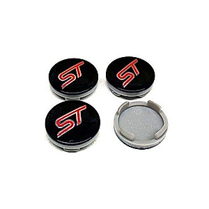 4PCS 54MM ST Racing Black RED Center Wheel HUB CAPS Emblem Cover CP9C-1A096-AA