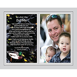 Daddy Poem from Daughters and Sons for His Birthday or Valentine's Day, 8x10 Inch Print Personalized with Names and Photo