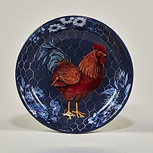 Certified International Indigo Rooster 9" Soup/Cereal Bowls, Set of 4, Multicolor