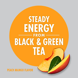 V8 +ENERGY Peach Mango Energy Drink Made with Real Vegetable and Fruit Juices, 8 FL OZ Can (4 Packs of 6 Cans)