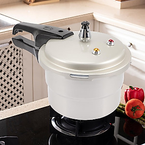Cabilock 10 Quart Aluminum Pressure Cooker-Release Valve Aluminum Canning Pot Cooker Pot Stove Top Stove Safety