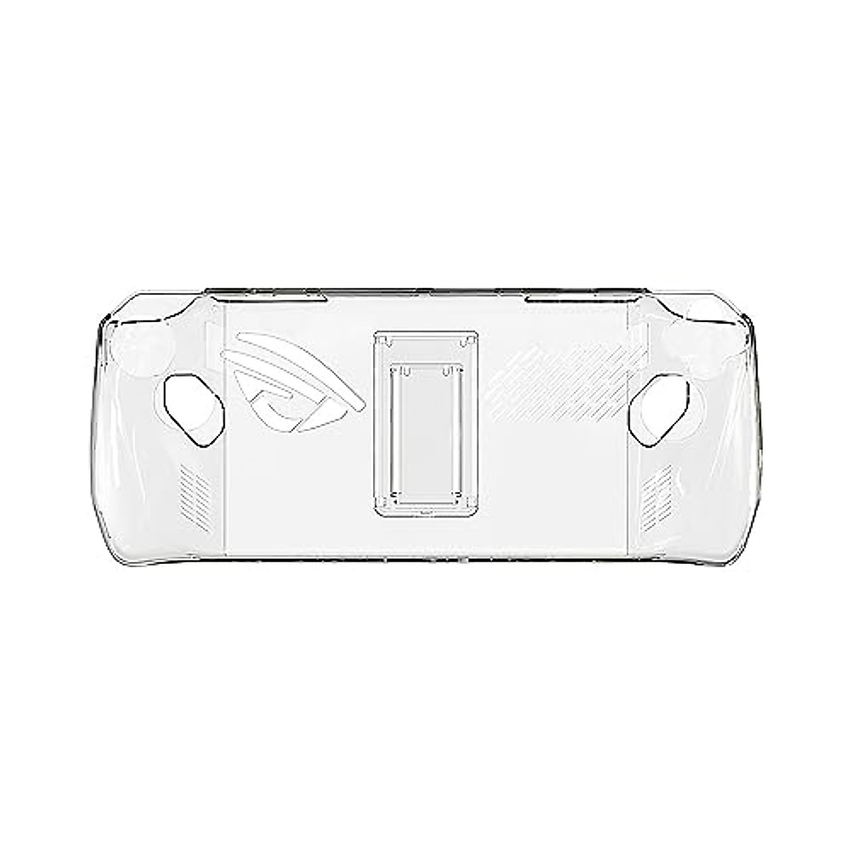 Protective Case Cover For ROG Ally Handheld Game Console,Transparent Case Shockproof Sweatproof Cover With Bracket Protector for ROG Ally Gaming Accessories (Transparent)