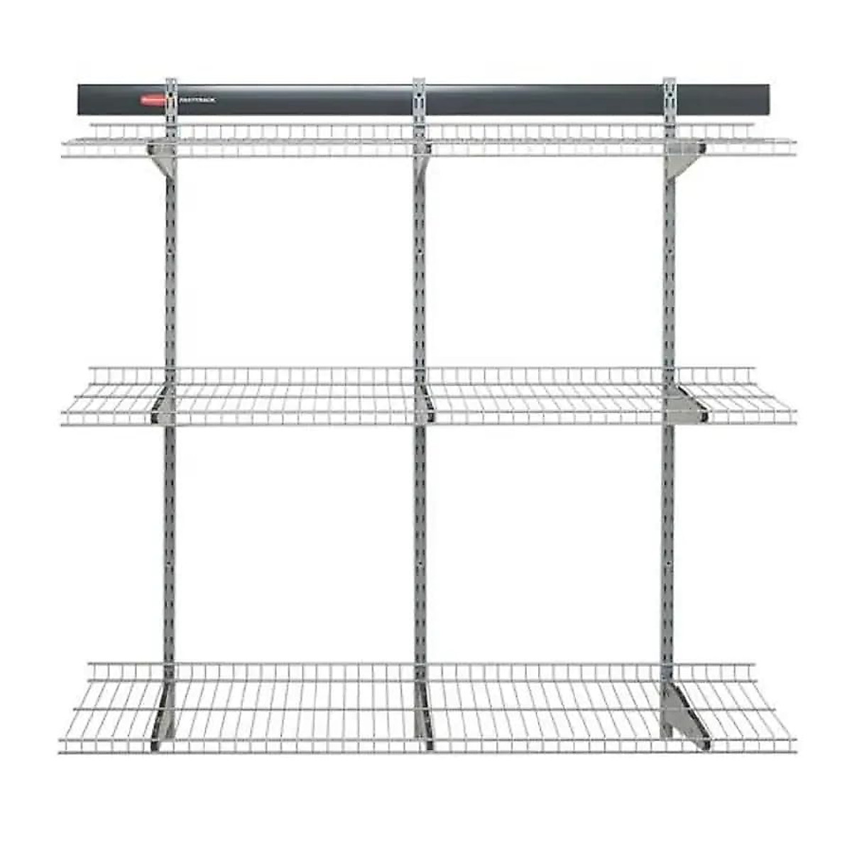 Rubbermaid Fasttrack Rail Storage 48"x16" 3-Shelf Kit, 350 lbs. Per Shelf, for Home/Garage/Shed/Workshop Organization